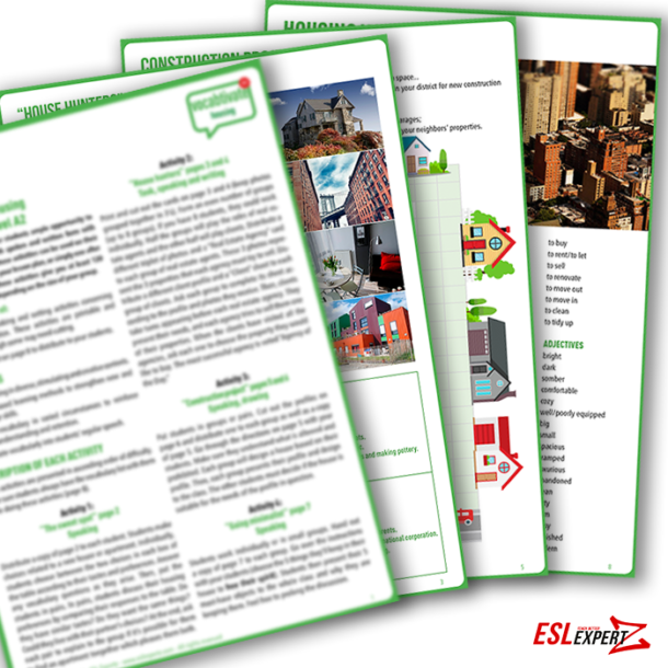 Housing - 4 activities for vocab practice - ESL Expertz