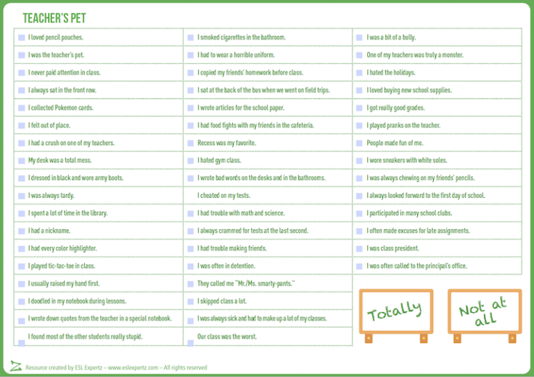 School - 4 activities for Vocab practice - ESL Expertz
