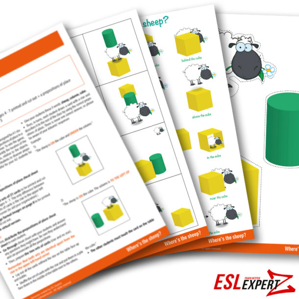 Prepositions of Place Card Game - Where is the sheep? - ESL Expertz