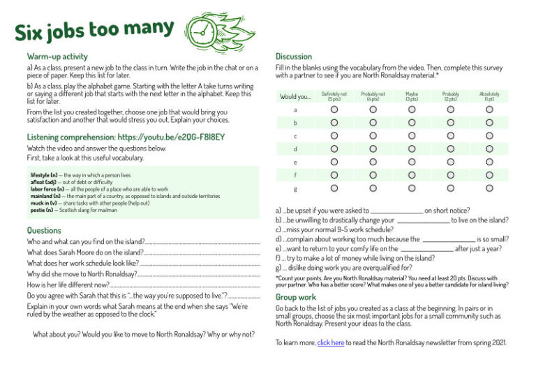 Jobs and Work ESL Activities Games and Lessons - ESL Expertz