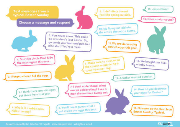 Fun and Fast Easter ESL Activity - ESL Expertz