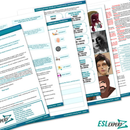 Health Conversation Activity Pack - ESL Expertz