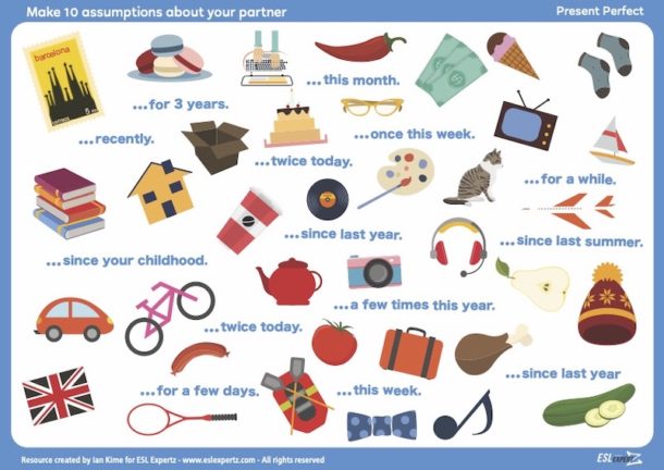 Present Perfect ESL Activities Games and Lessons - ESL Expertz