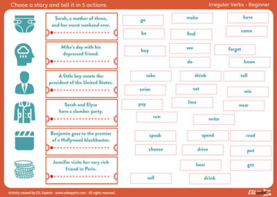 Tell A Story With Irregular Verbs - ESL Expertz