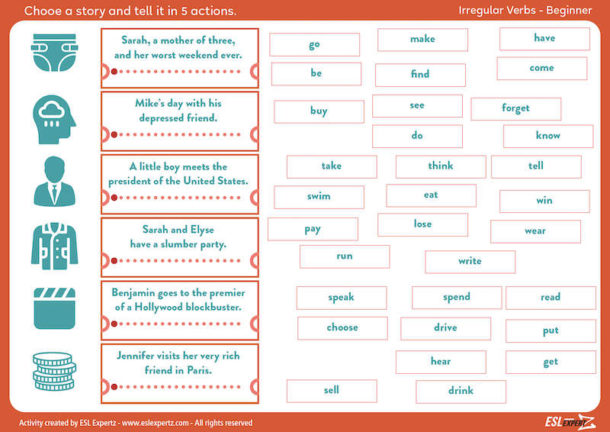 Tell A Story With Irregular Verbs - ESL Expertz