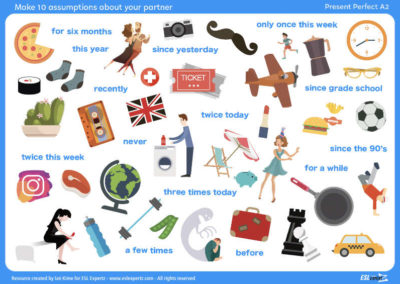 Present Perfect ESL Activities Games and Lessons - ESL Expertz