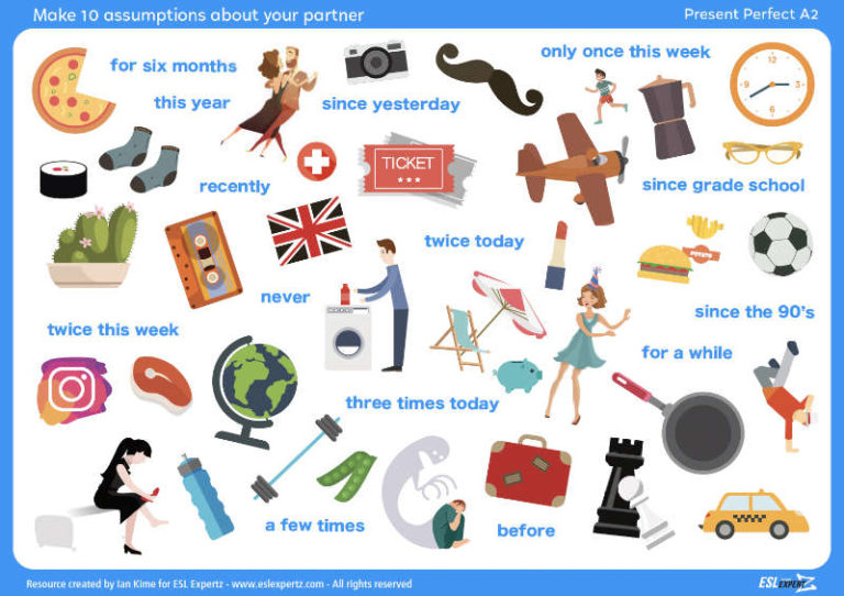 Present Perfect ESL Activities Games and Lessons - ESL Expertz