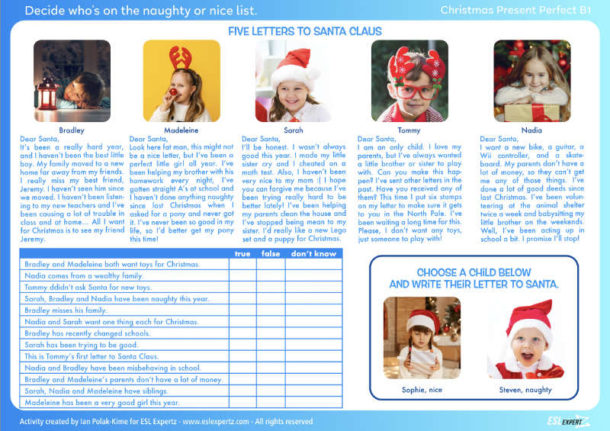 ESL Letters to Santa Activity - ESL Expertz