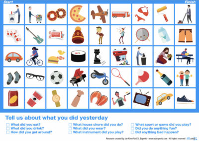 Past Simple - Board Game - ESL Expertz