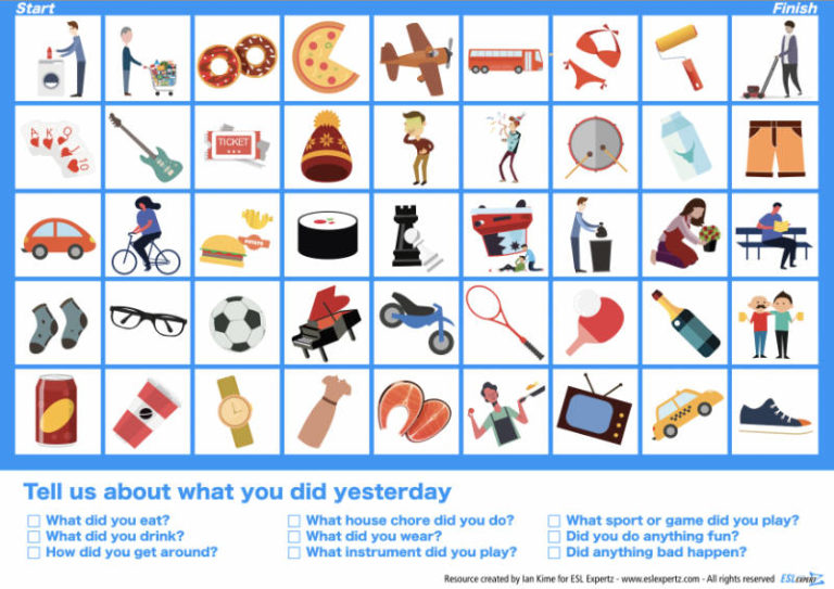 Esl Past Simple Activities - Design Talk