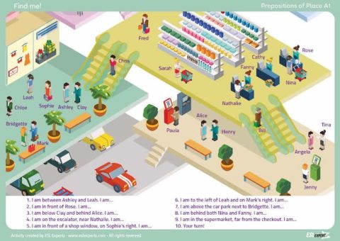Prepositions of Place for Beginners - ESL Expertz