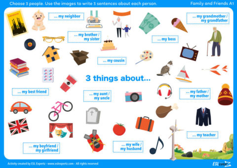 Talk about Family and Friends ESL Activity - ESL Expertz