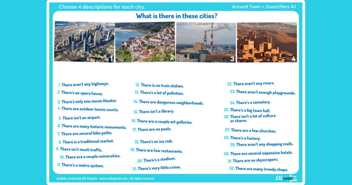 There Is City Vocabulary - ESL Expertz