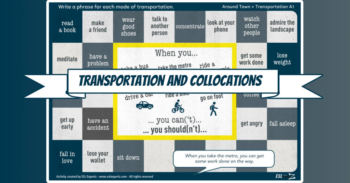 Modes of Transportation Activity - ESL Expertz