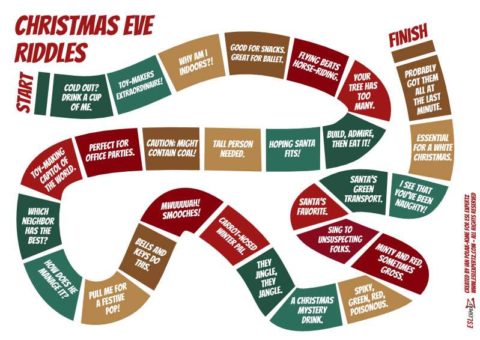 Christmas Vocabulary and Riddles Board Game - ESL Expertz